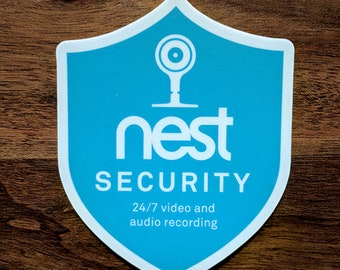 Nest Security Cam Badge/shield Static Window Cling outdoor - Etsy