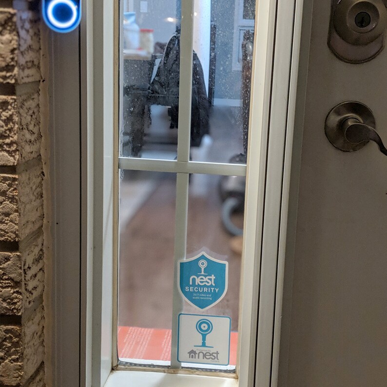 Nest Security Cam Badge/shield Static Window Cling outdoor - Etsy