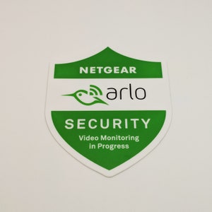 Indoor or Outdoor Netgear Arlo Security Camera Badge/shield Sticker ...
