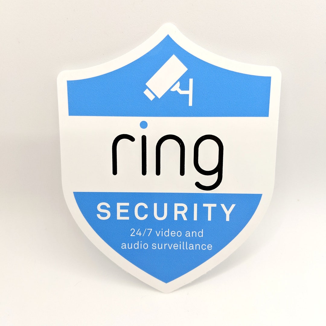 Ring Doorbell Security Camera Badge/shield Static Window Cling outdoor ...