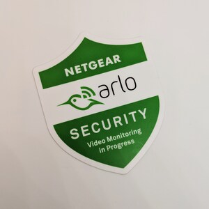 Indoor or Outdoor Netgear Arlo Security Camera Badge/shield Sticker ...
