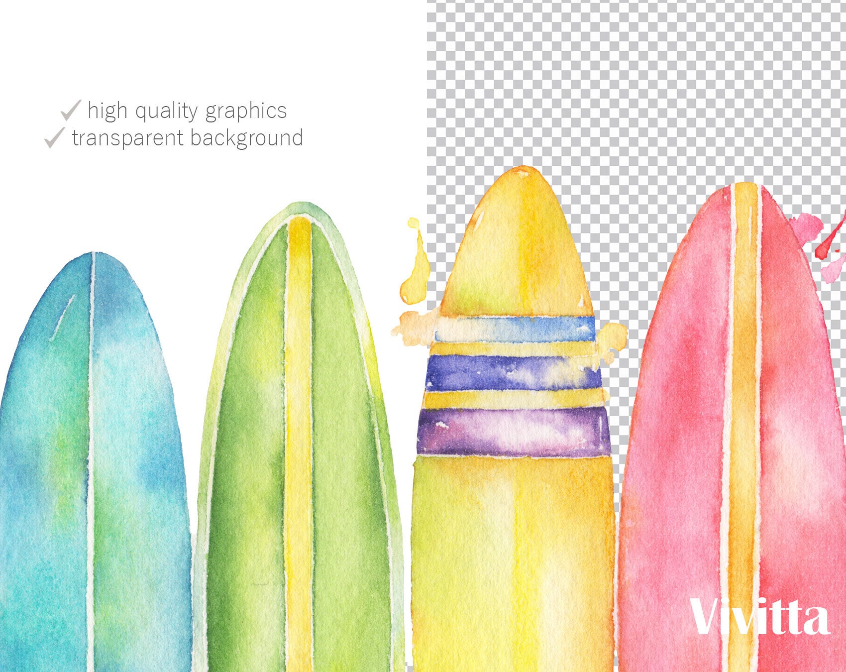 Surfing Watercolor Surfboards, Ocean, Sea, Beach, Sport, Design ...