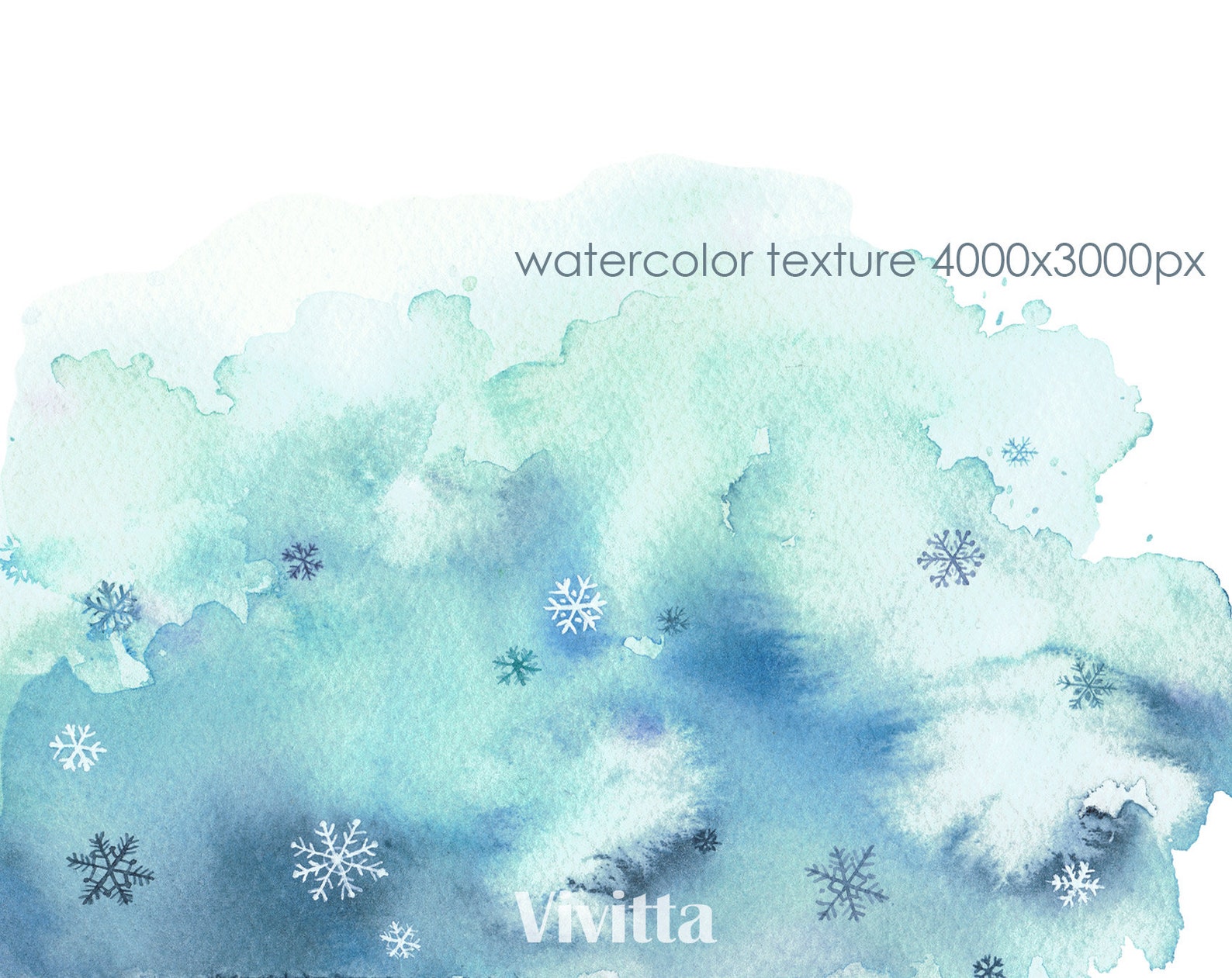 Watercolor Snowflakes, Winter Holiday Clip Art, Handpainted Set and ...
