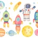 Space Kids Clipart, Planets, Astronaut, Rocket, Moon, Stars, Comet. - Etsy