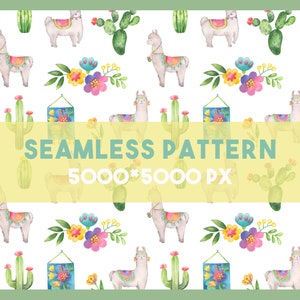 Llama Watercolor Clipart Set, Hello, Lama. Watercolor Cactus, Alpaca ...