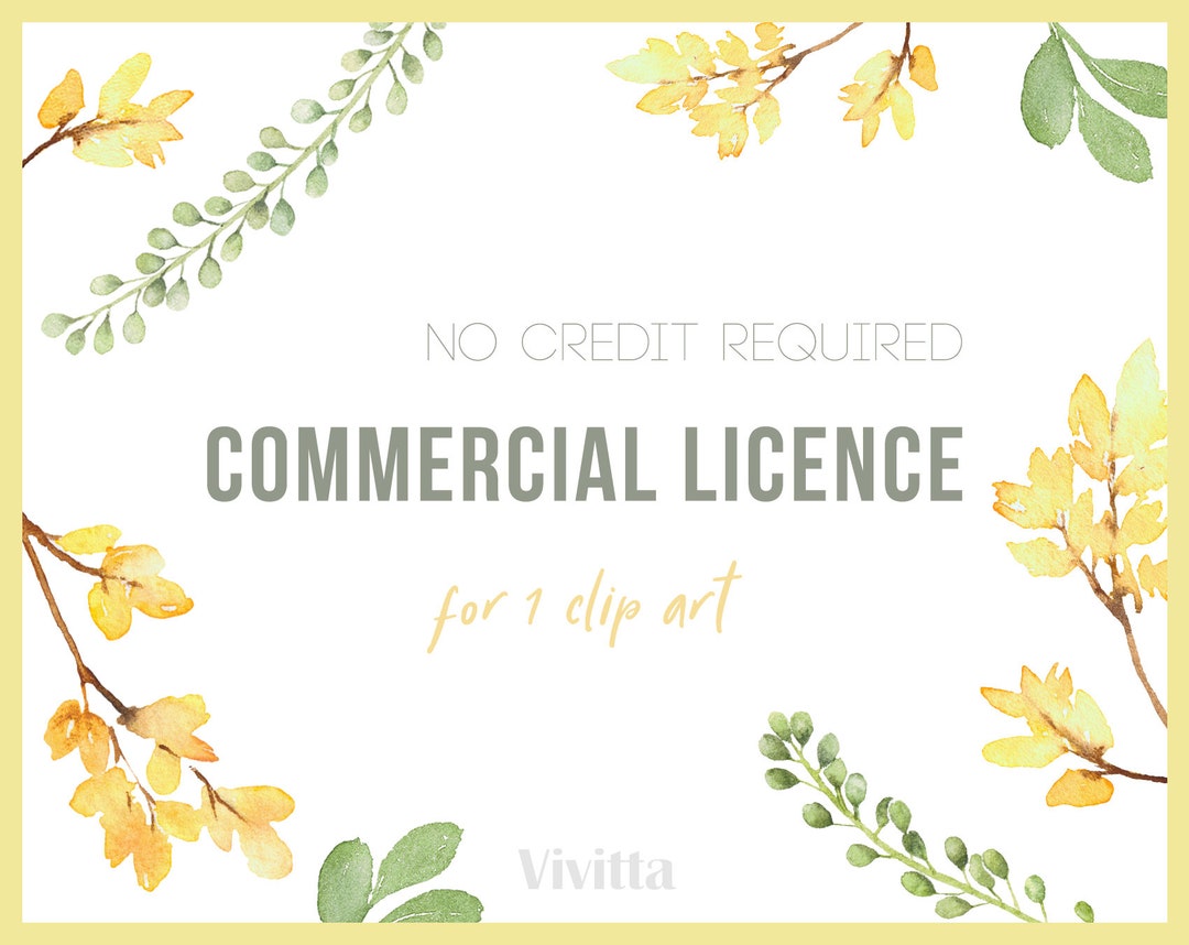 Commercial License License to Use One Clipart Set in Items for ...