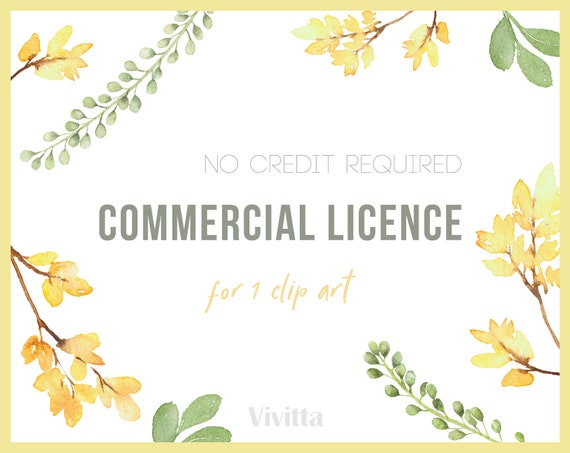 Commercial License License to Use One Clipart Set in Items for | Etsy