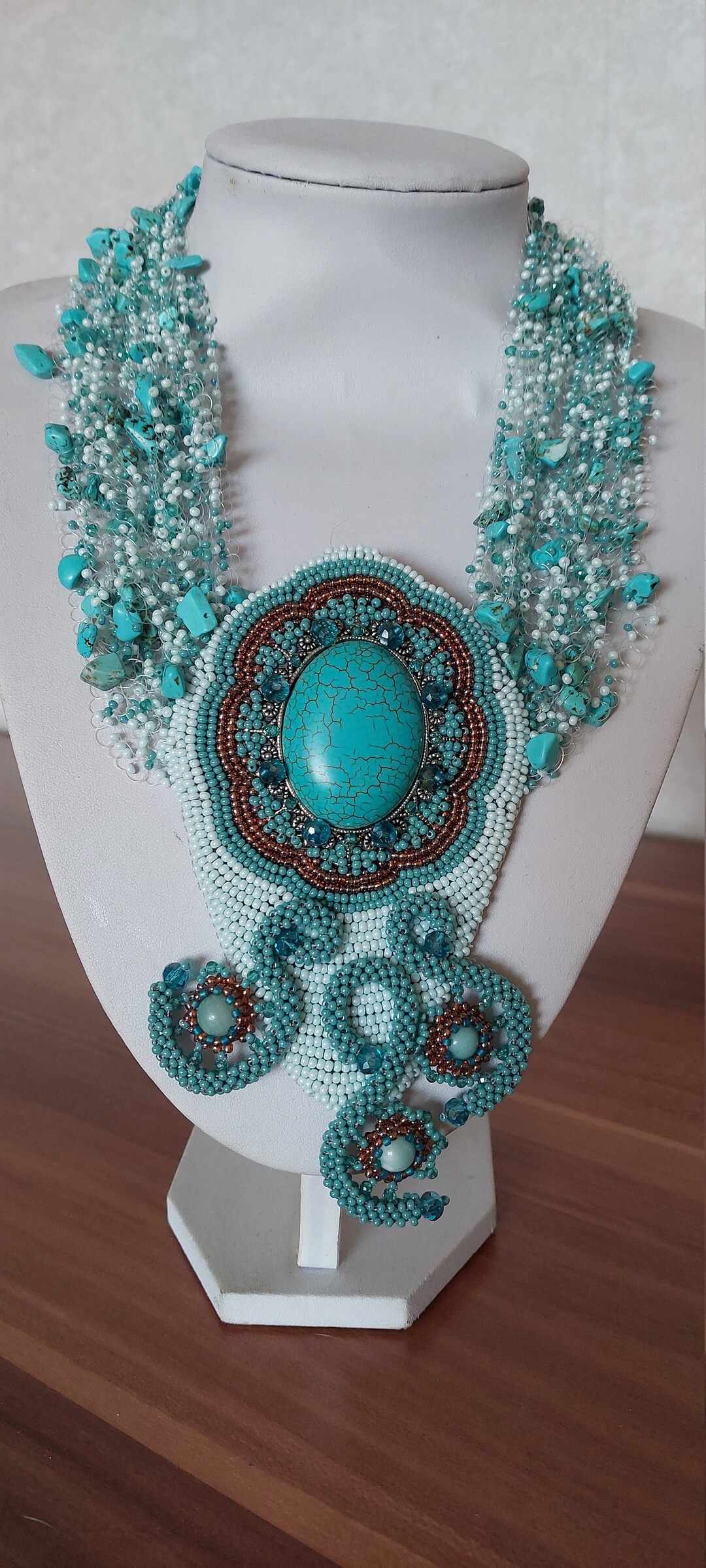 Howlite Necklace - Etsy