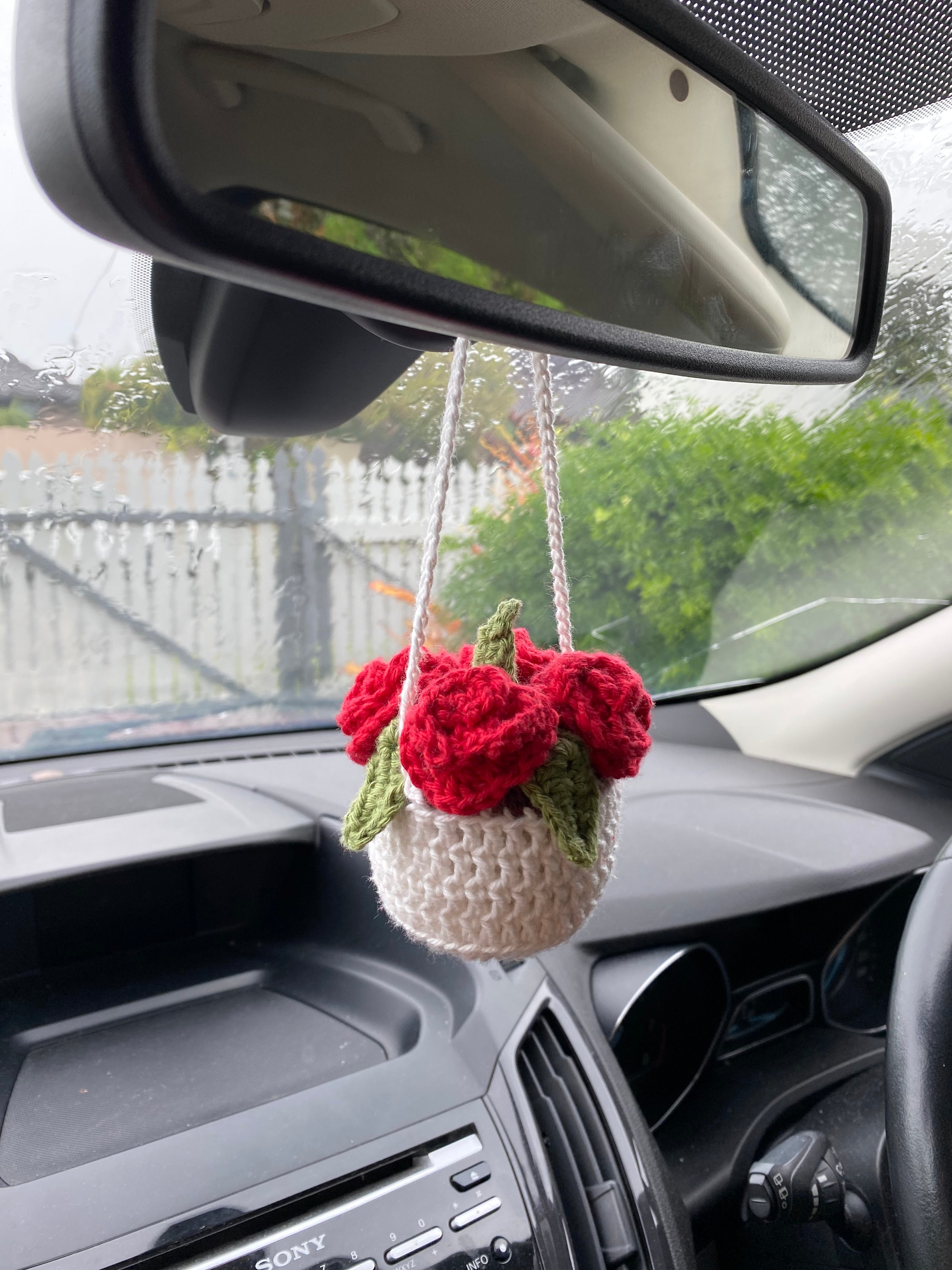 PDF Pattern - Crochet Rose Mirror Dangle - Etsy