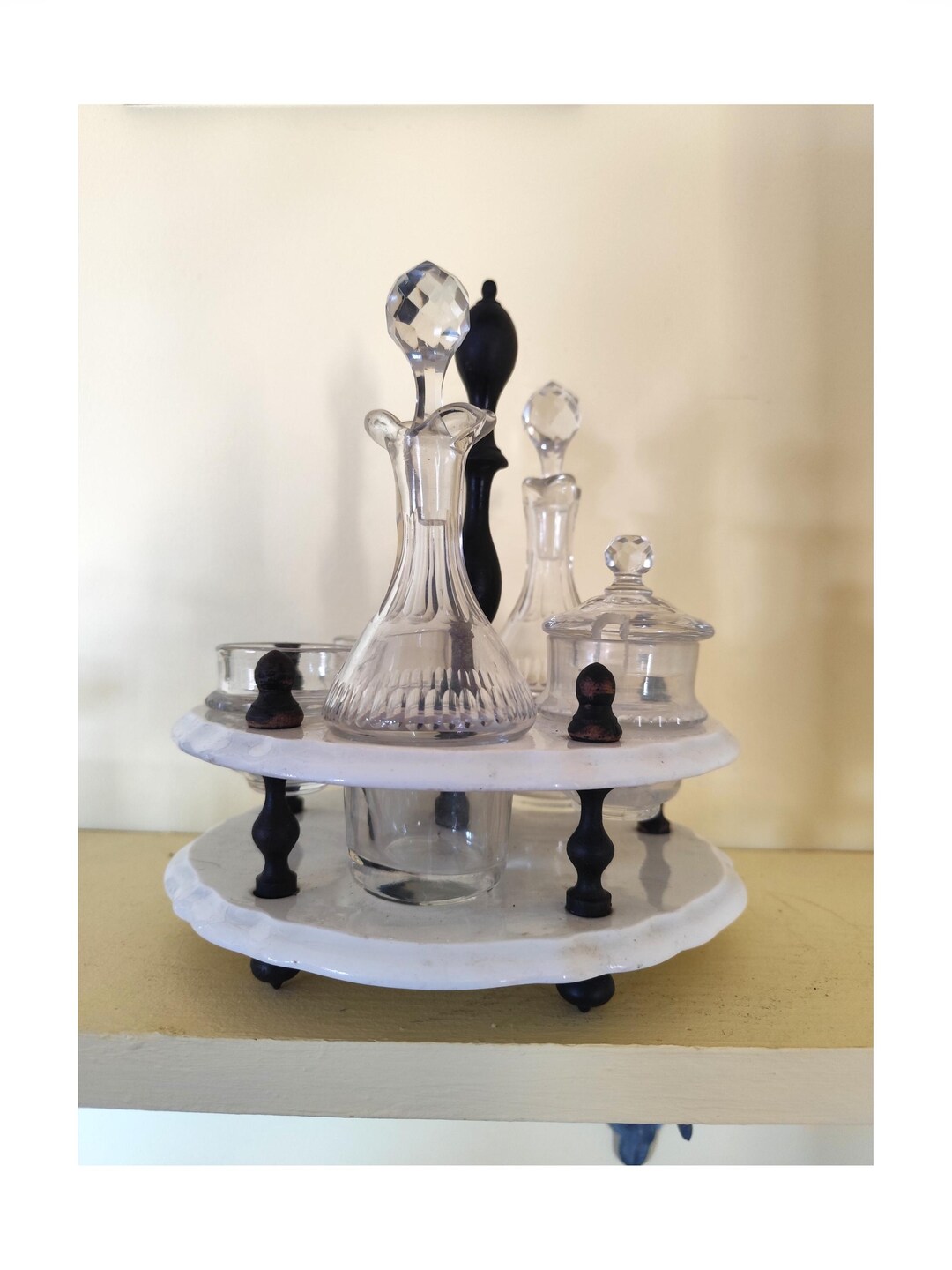 Old Table Servant 1900, 5 Containers for Oil Vinegar Condiments - Art ...