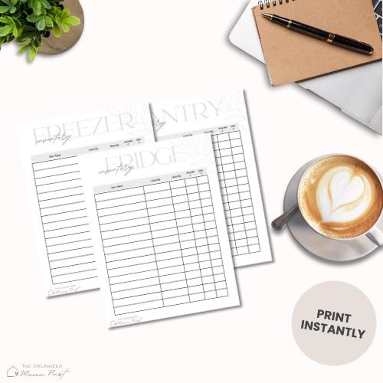 Fridge, Freezer and Pantry Inventory Tracker | Printable Food Storage ...