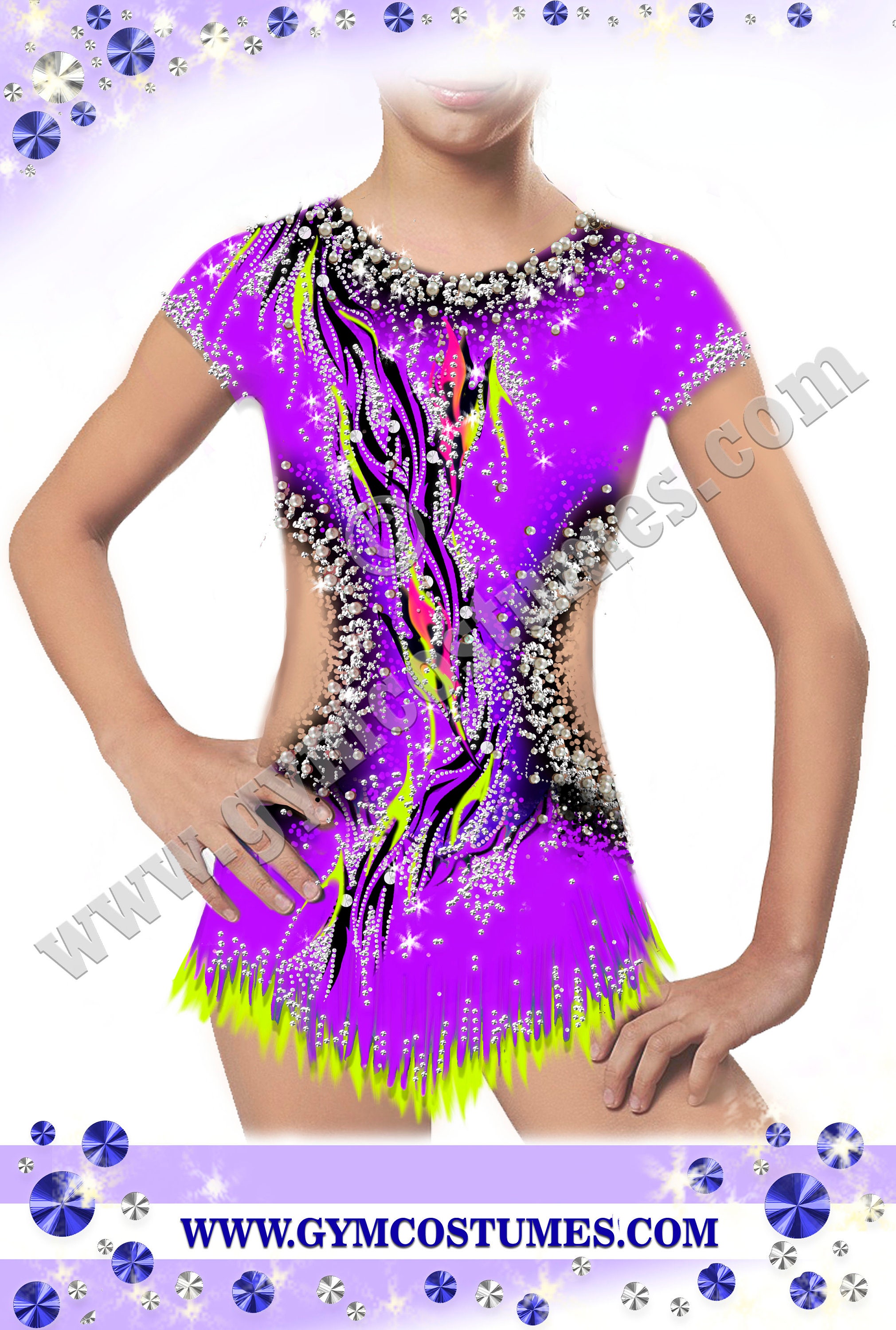 RG Leotard Competition Rhythmic Gymnastics Leotard Figure Ice Skating ...