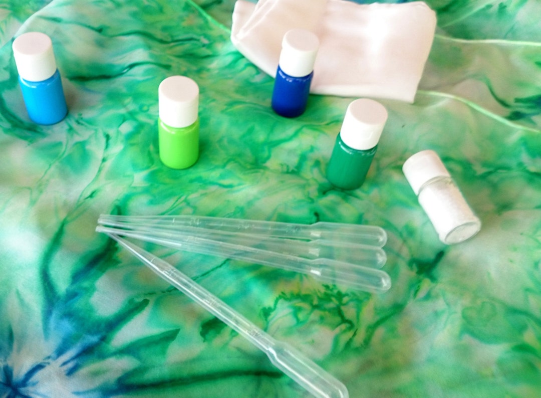 DIY Kit, Make Your Silk Scarf Kit Elvish Forest Color Collection Craft ...