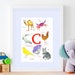 Animal Alphabet Letter C Painting, Nursery Print, Baby First Christmas ...