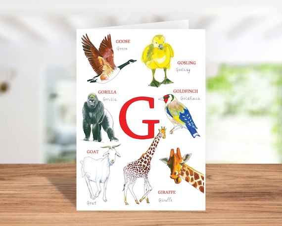 Animal Alphabet Letter G