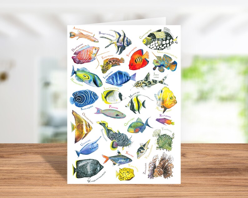 Fabulous Fish Card, Fish A-Z Card A-Z Tropical Fish Card, Fish ...