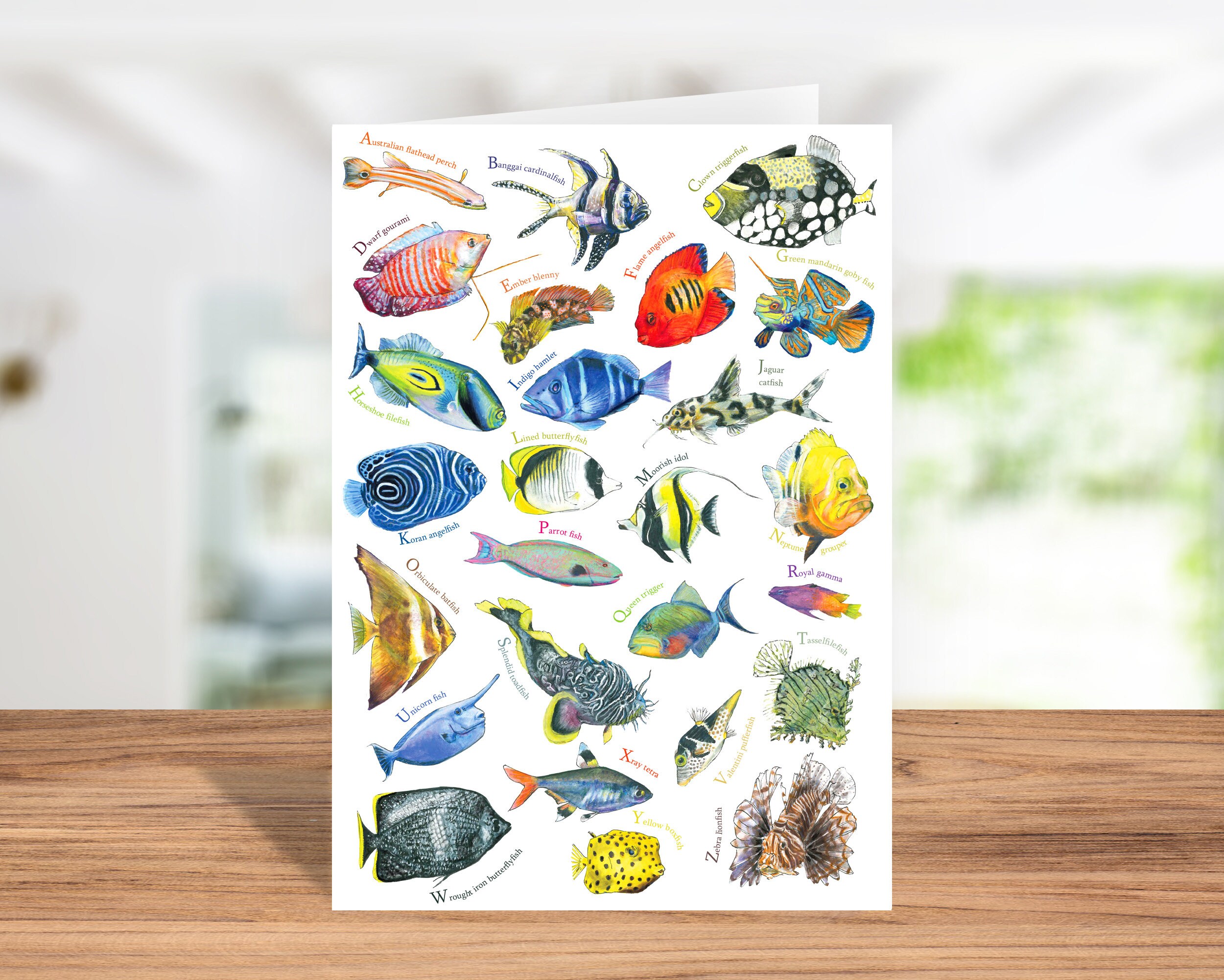 Fabulous Fish Card, Fish A-Z Card A-Z Tropical Fish Card, Fish ...