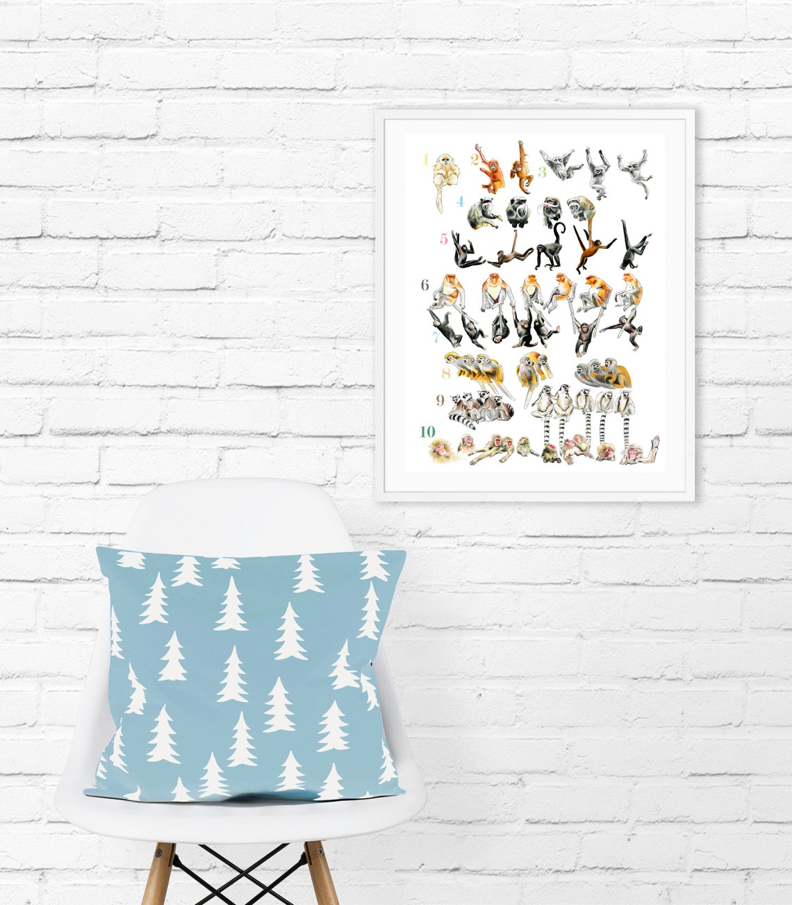 1-10 Monkeys; 1-10 Numbers Print - Etsy
