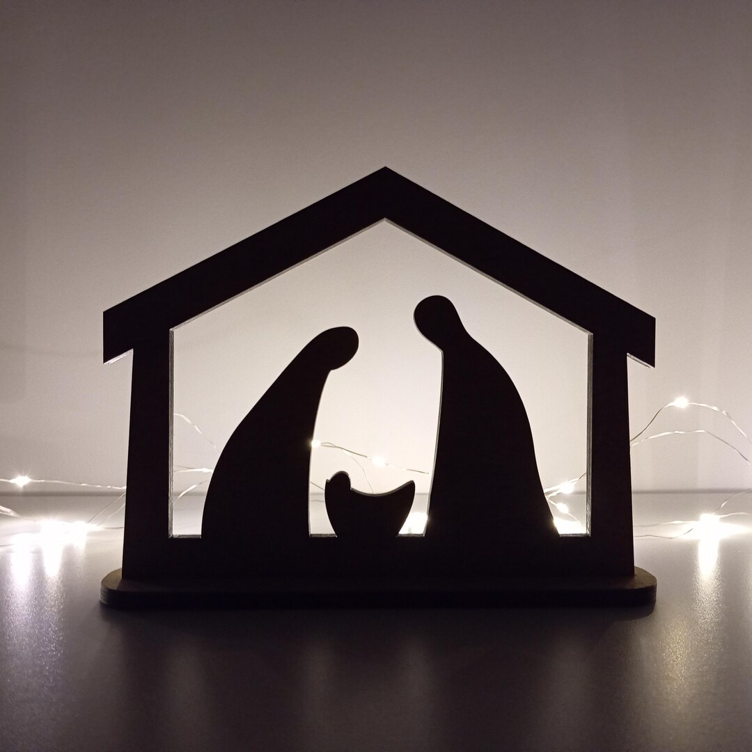 Modern Minimal Wooden Nativity Scene, Minimal Wooden Nativity, Home ...