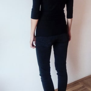 Minimalist Women's Top With Open Back, Party Top, Cocktail Shirt, Front ...