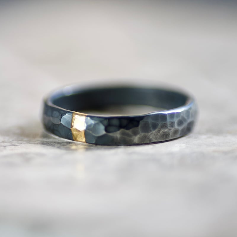 Oxidized Tungsten Ring - Etsy UK