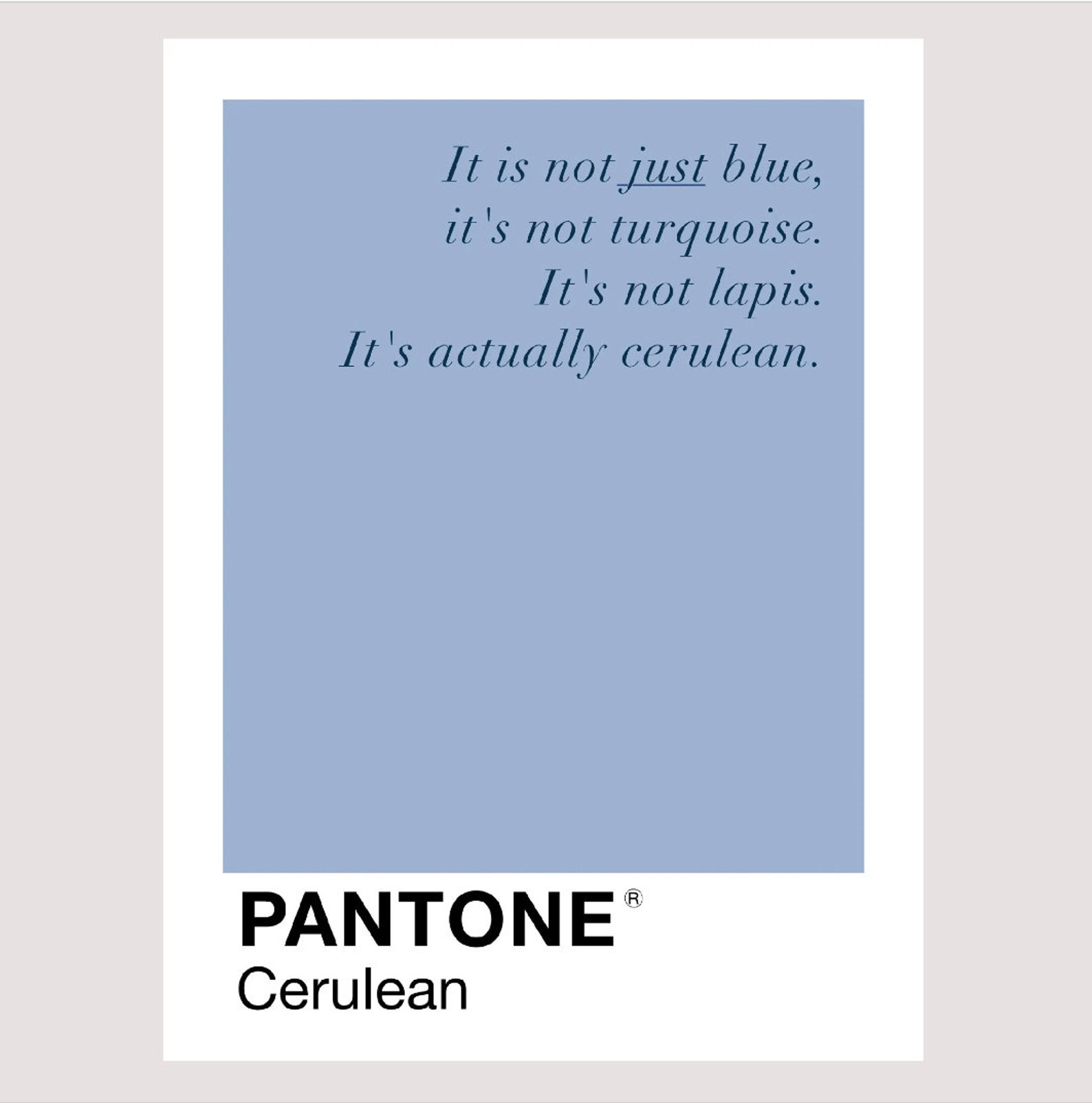 The Devil Wears Prada Poster It's Cerulean Quote Print Movie Print ...