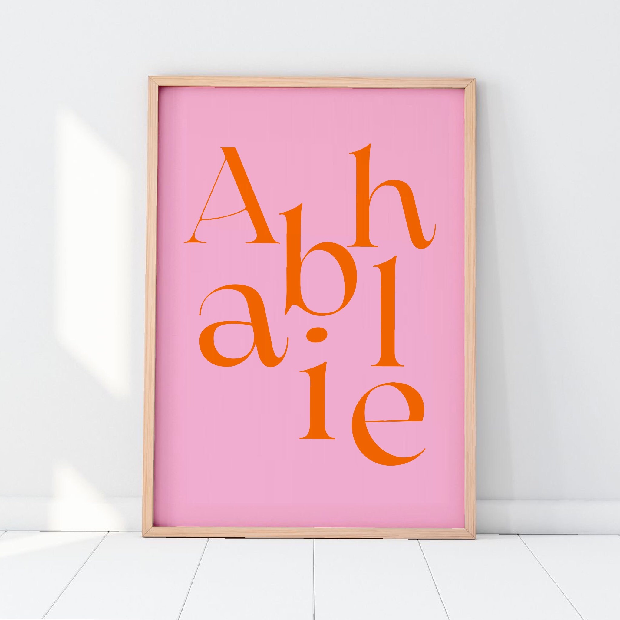 Irish Posters Two Posters Love and Home Orange and Pink - Etsy