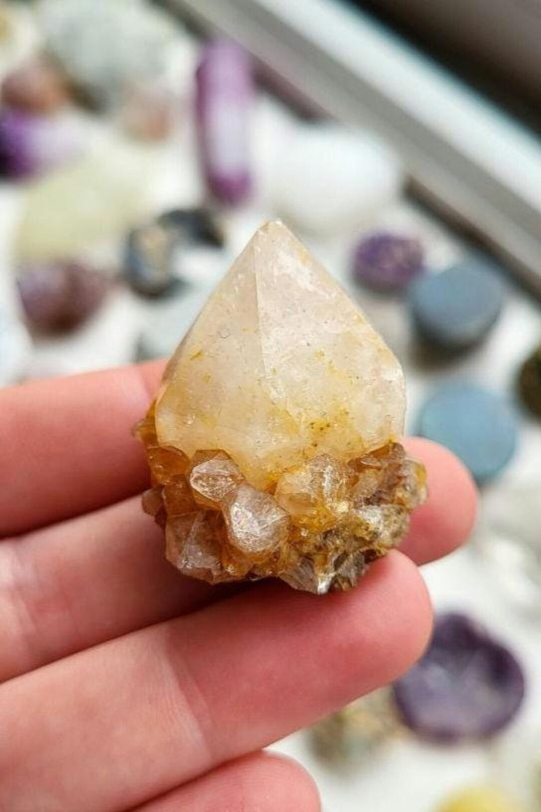 Bright Orange Citrine Spirit Quartz Crystal Point Cluster - Etsy
