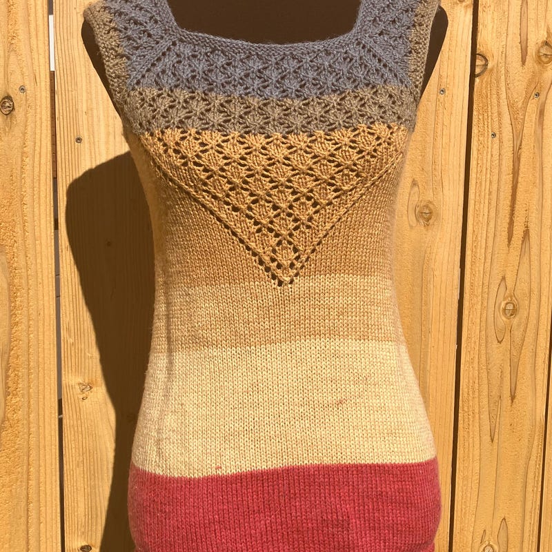 Hand Knit Tank Top - Etsy