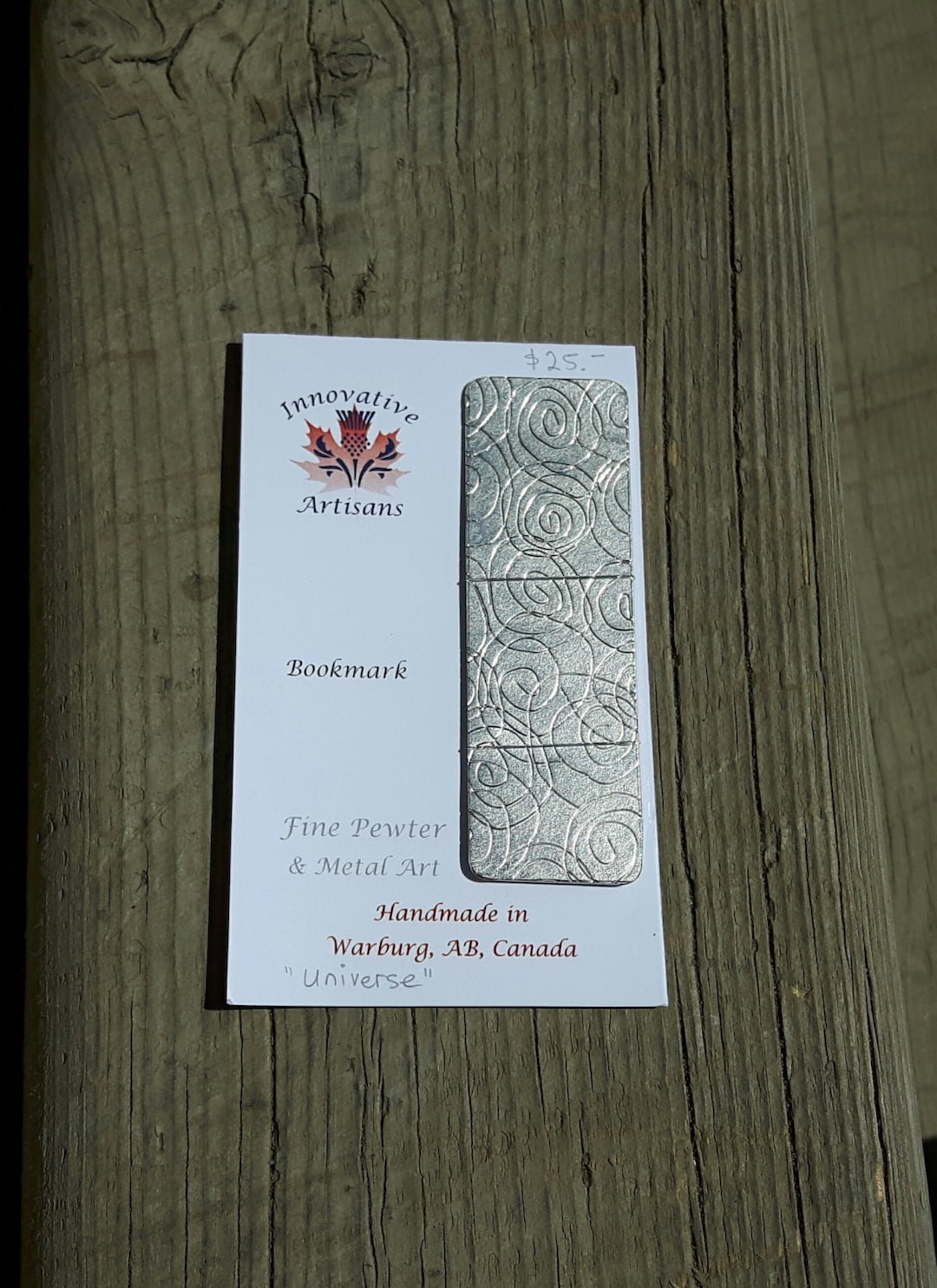 Handmade Pewter Bookmark universe - Etsy
