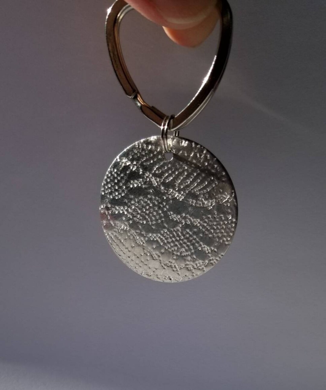 Buy Handcrafted Pewter Keyring / Keychain, Lace Detail, Metal, Gift ...