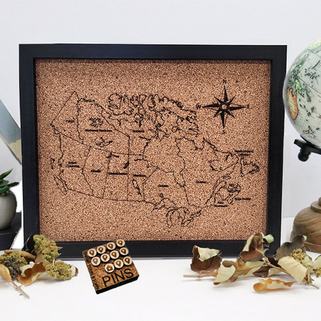 Canada Push Pin Map - 8"x10" - Etsy