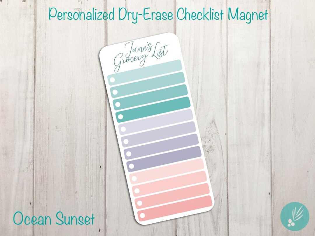 Dry Erase to Do List Magnet, Personalized Dry Erase Chore Chart ...