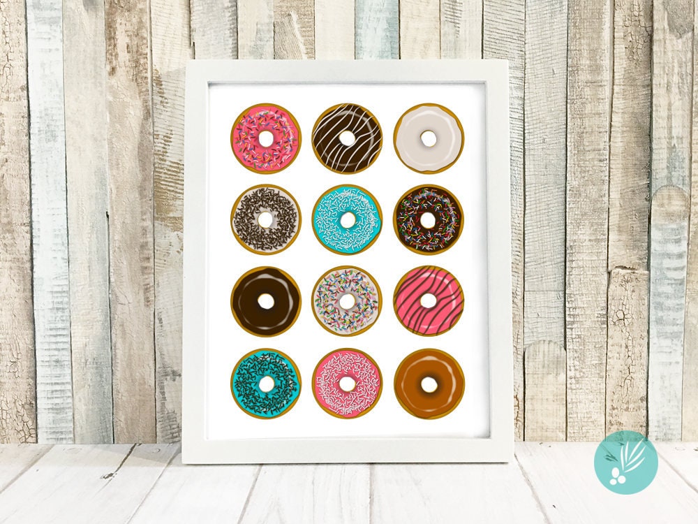 Donut Kitchen Art Donut Gifts for Bakers Donut Wall Decor | Etsy