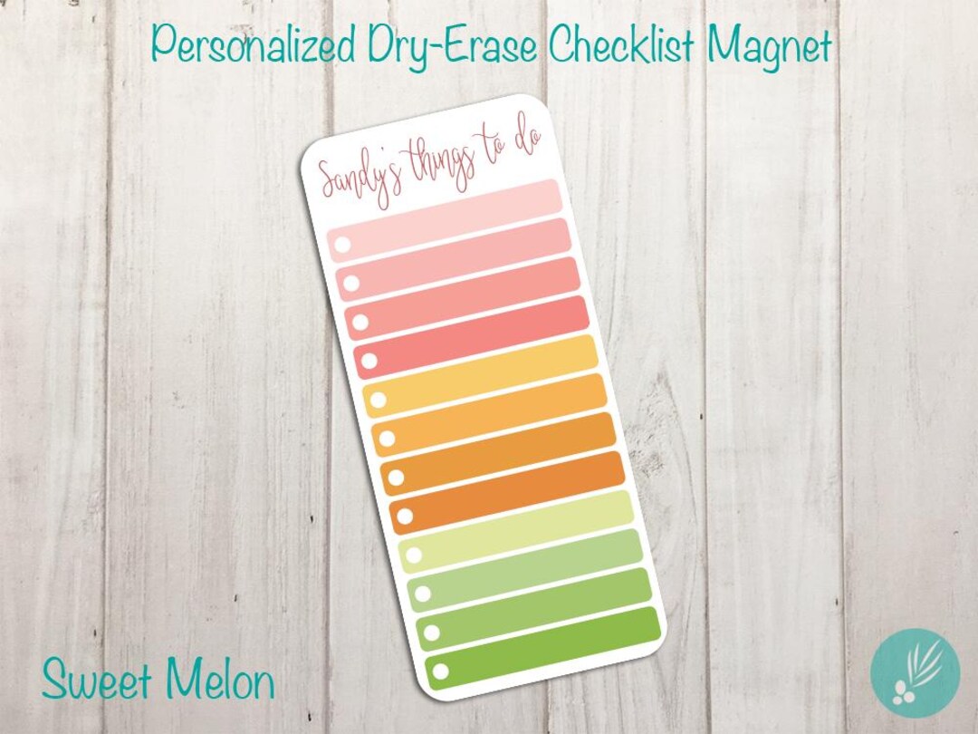 Dry Erase to Do List Magnet, Personalized Dry Erase Chore Chart ...