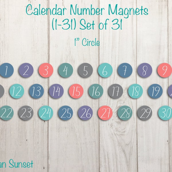 Number Magnets - Etsy