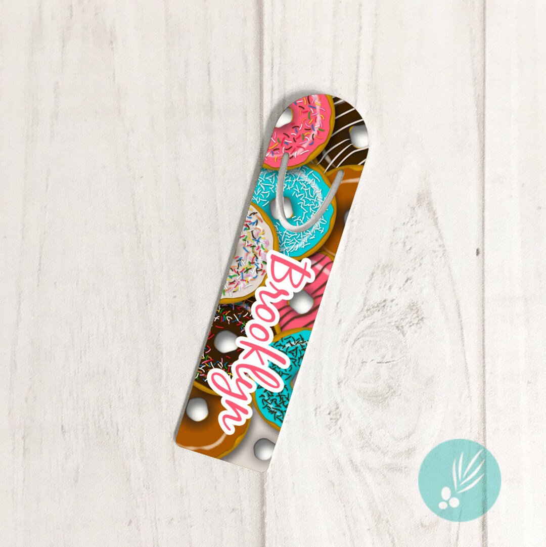 Personalized Donut Bookmark, Customized Metal Bookmark, Cute Bookmarks ...