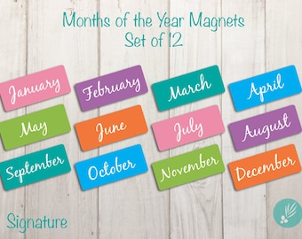 Magnet Numbers for Calendar or Board // Daily Magnets // - Etsy