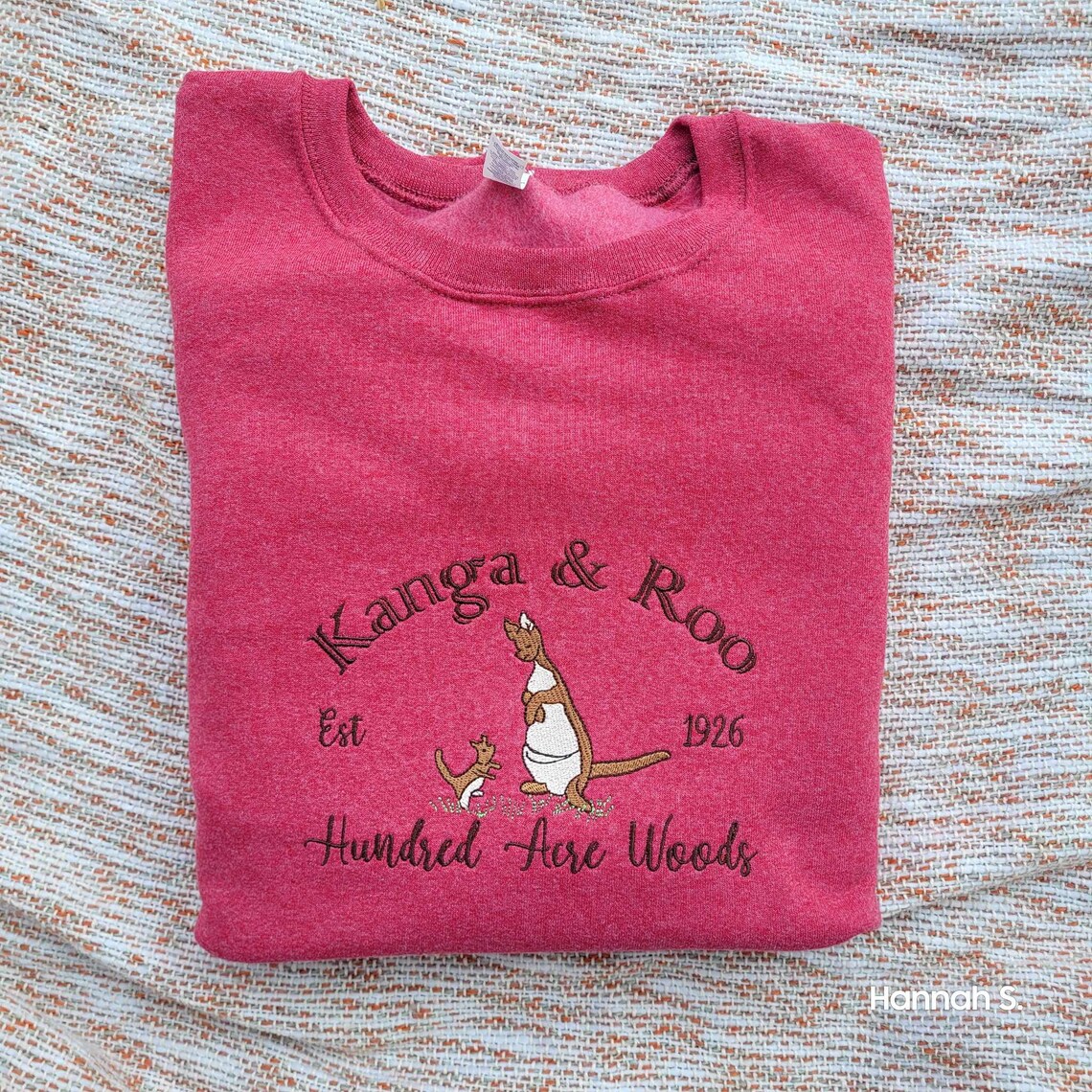 Embroidered Kanga and Roo Crewneck, Matching Set - Etsy