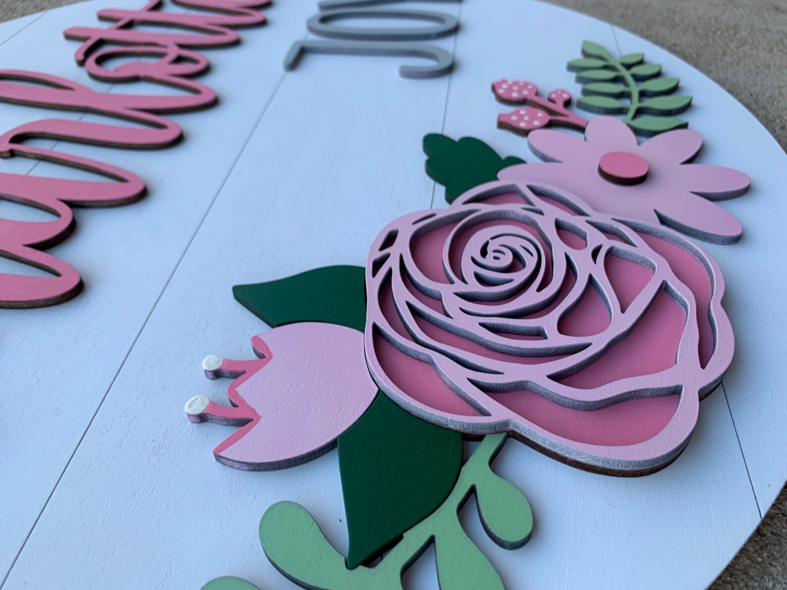 Personalized Floral Name Sign Custom Girls Room Decor - Etsy