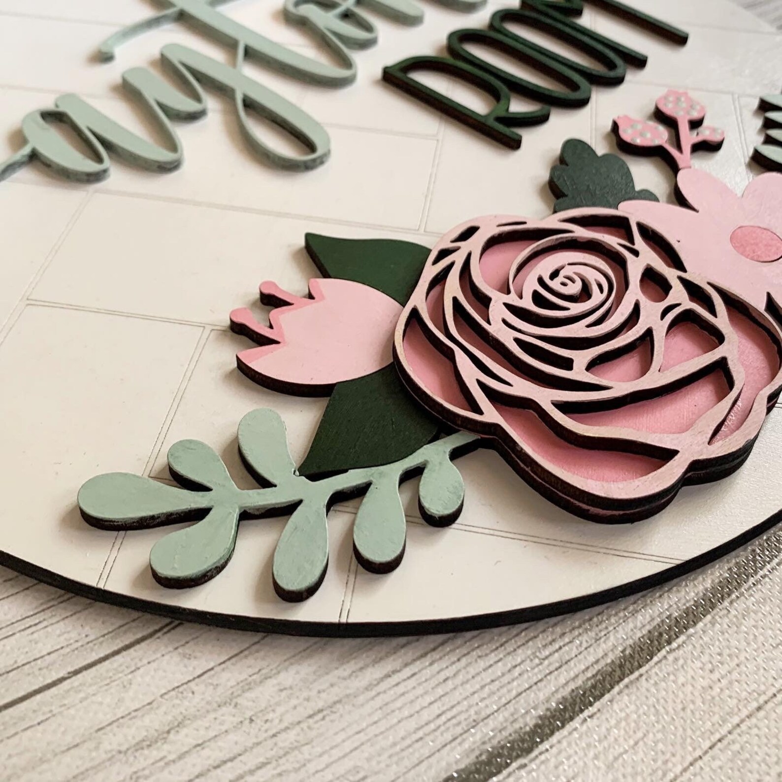 Personalized Floral Name Sign Custom Girls Room Decor - Etsy