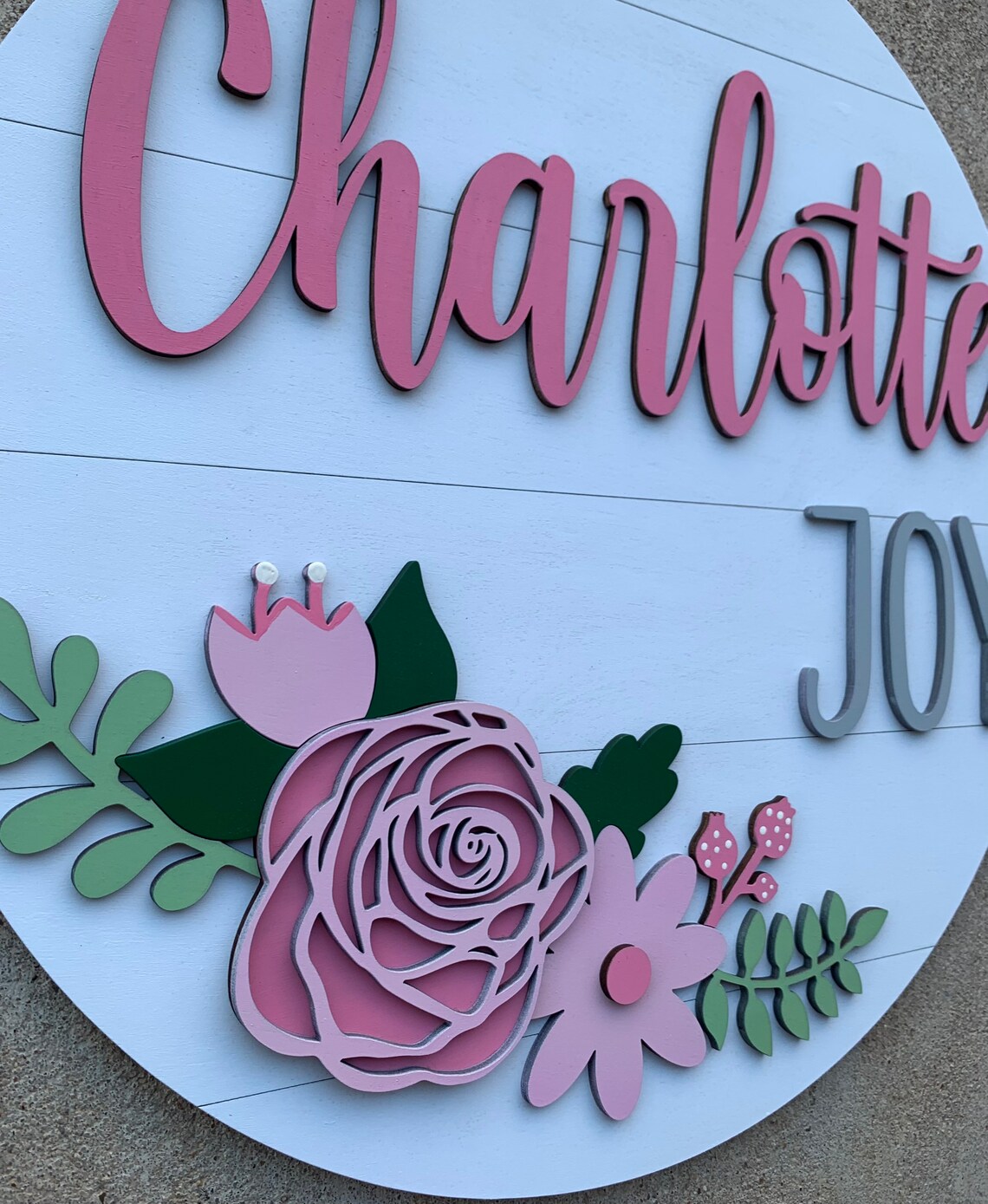 Personalized Floral Name Sign Custom Girls Room Decor - Etsy