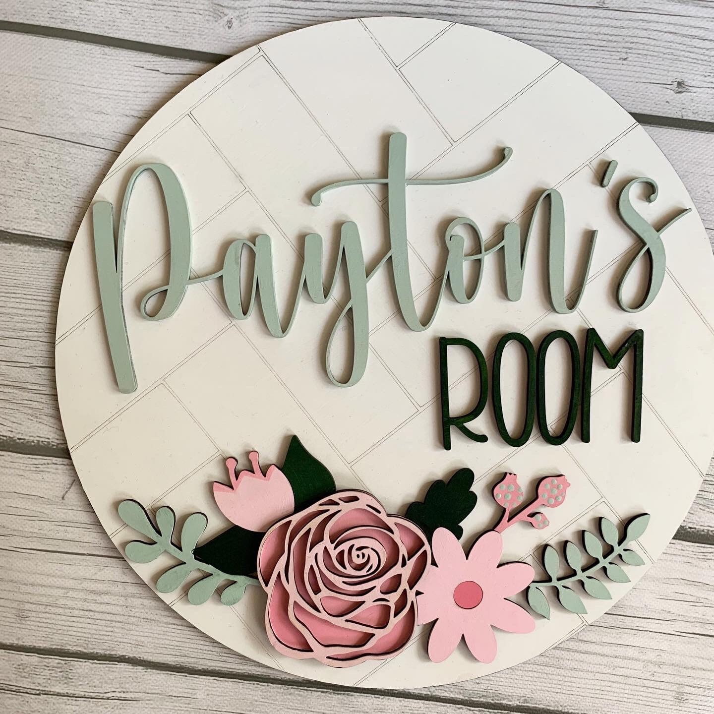 Personalized Floral Name Sign Custom Girls Room Decor - Etsy