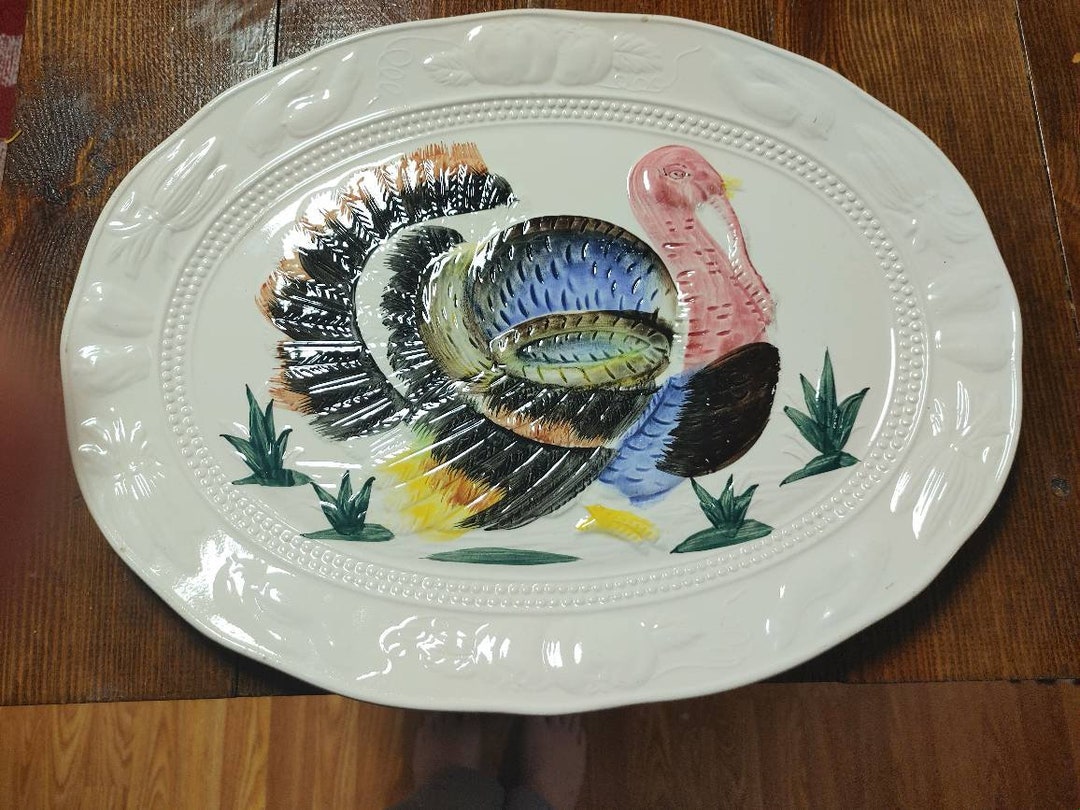 Vintage Turkey Tom Thanksgiving Platter - Etsy