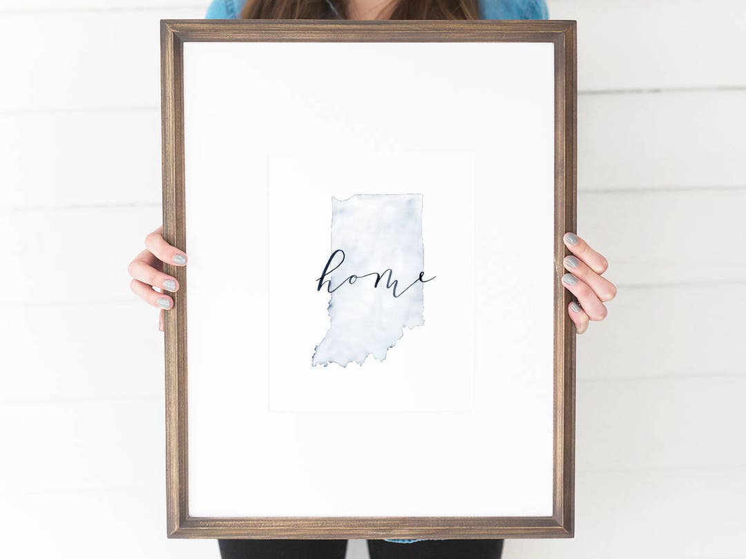 Indiana Watercolor, Indiana Print, Indiana Home, Indiana Wall Art ...