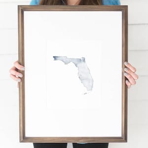 Florida Watercolor, Florida Print, Florida Home, Florida Wall Art ...
