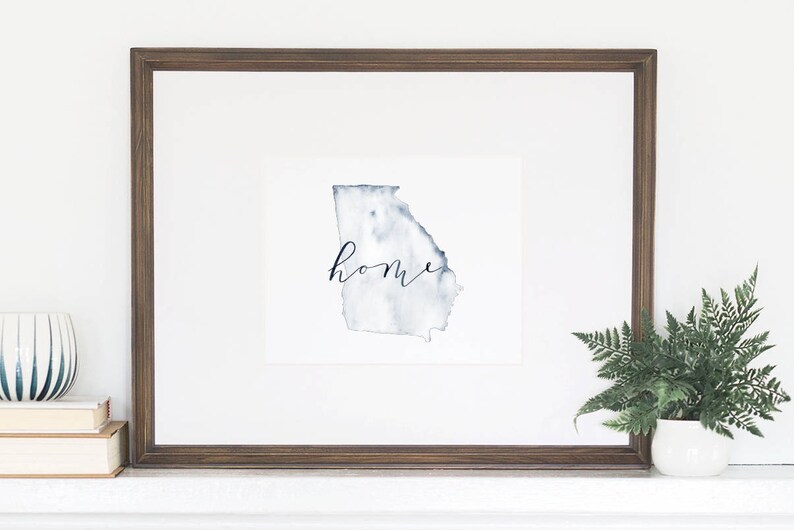 Georgia Watercolor Georgia Print Georgia Home Georgia Wall | Etsy
