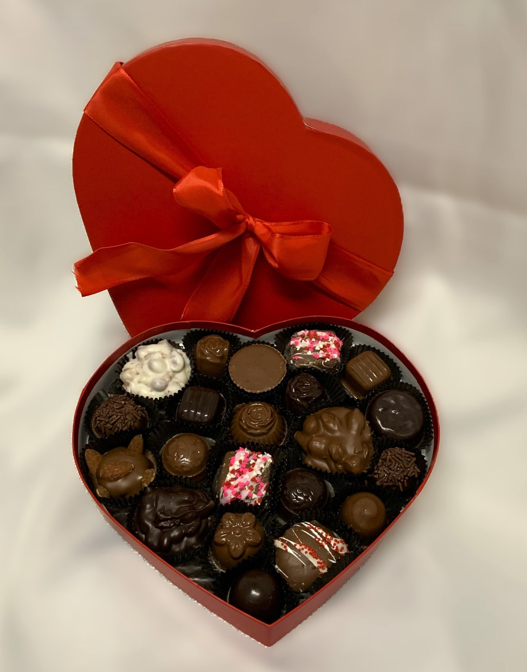 Classic Red Heart Assorted Chocolates - Etsy