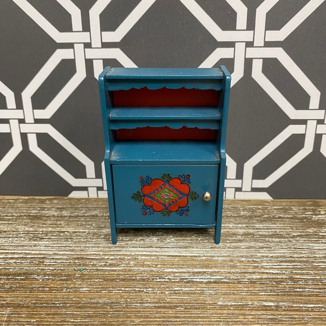 Vintage LISA of DENMARK Cabinet Hutch Dollhouse Miniature | Bavarian ...