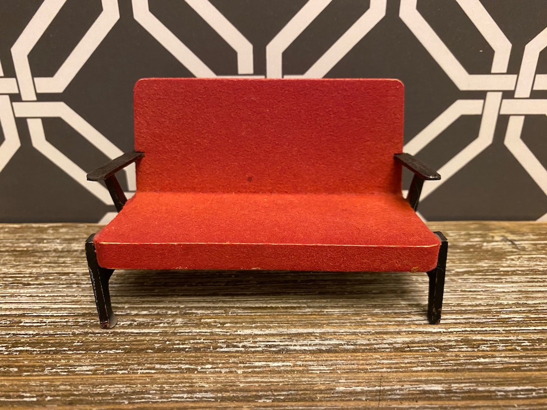 Vintage LERRO Lundby Settee Loveseat Bench Dollhouse Miniature | 1957 ...
